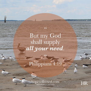 Monday Encouragement: Philippians 4:19 - Hope Reflected