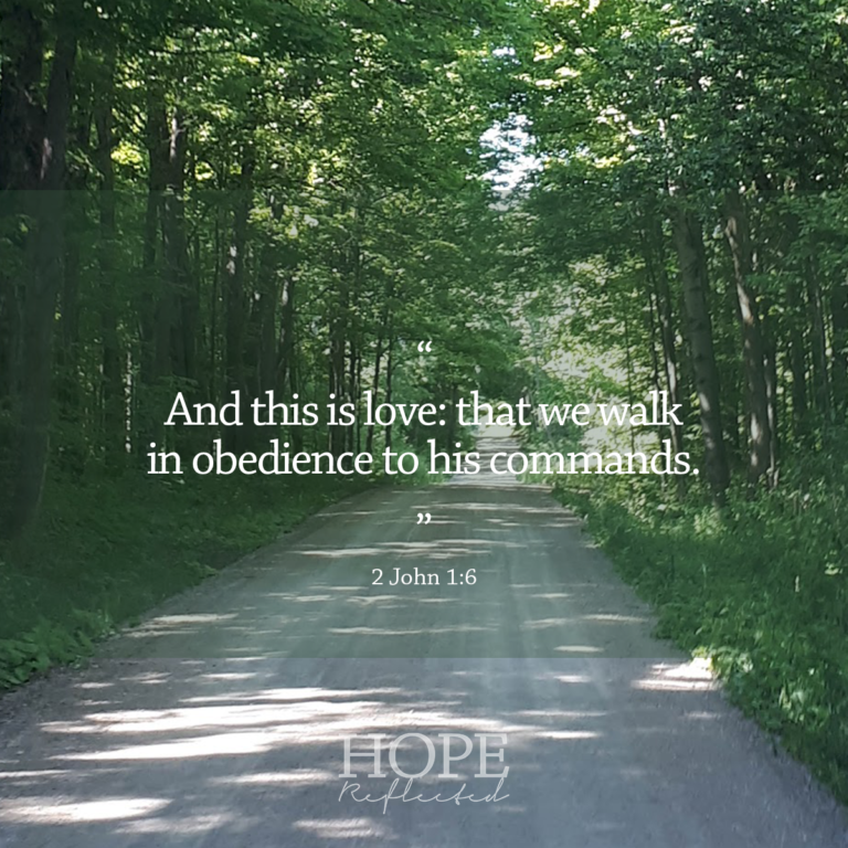 Walking in Obedience - Christian Living - Hope Reflected
